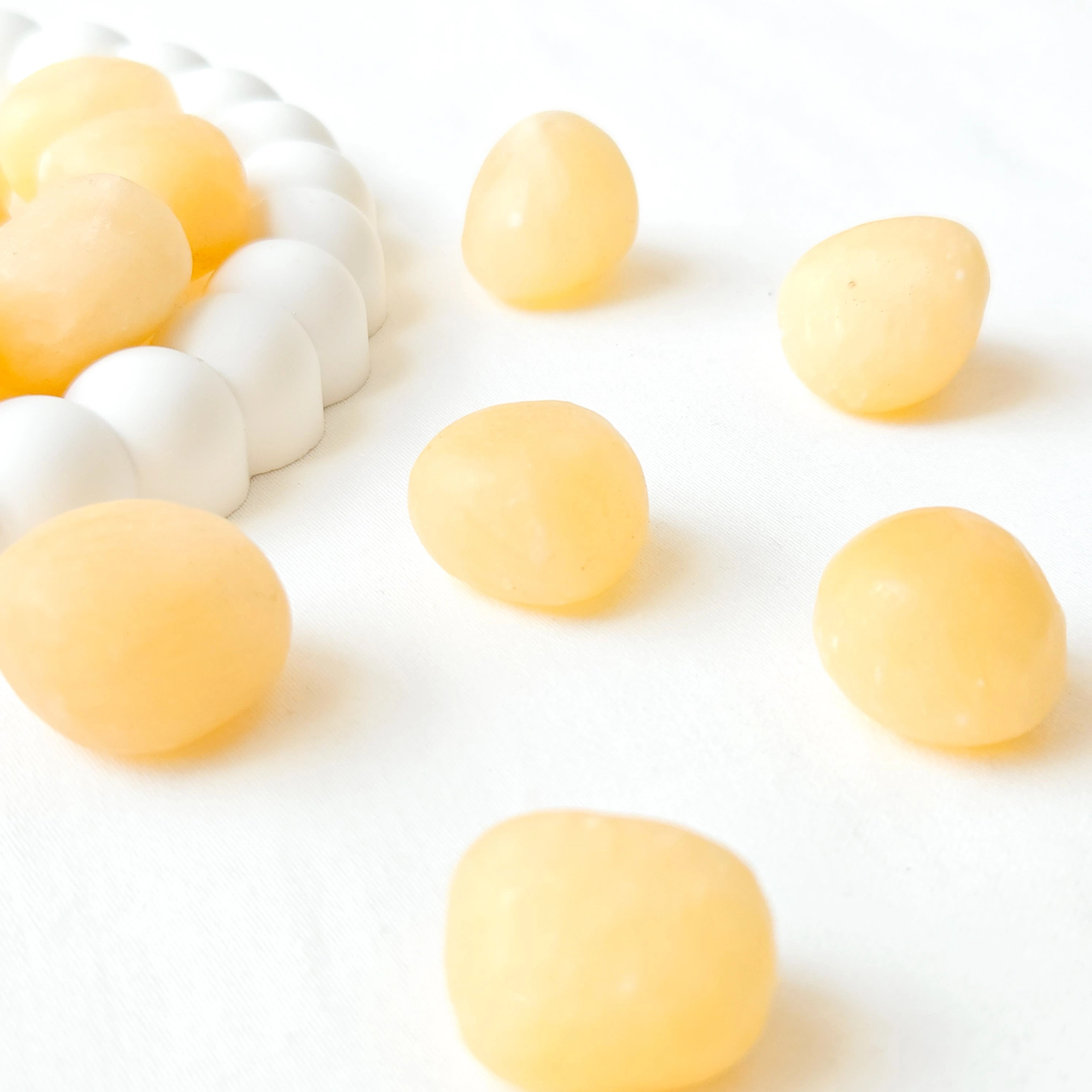 Yellow Calcite Tumbled Stones | Celestial Crystals