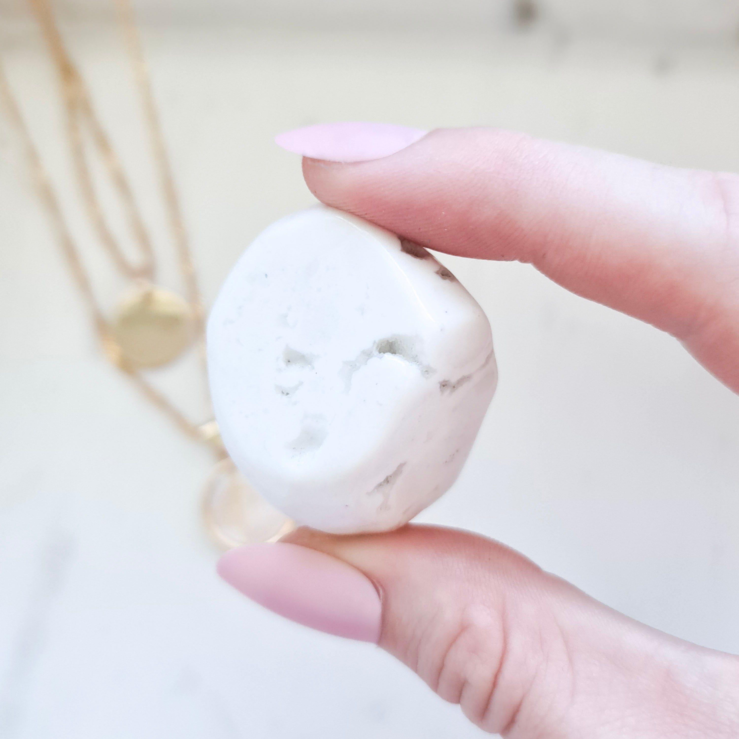 Snow Agate Jumbo Tumbled Stones | Celestial Crystals