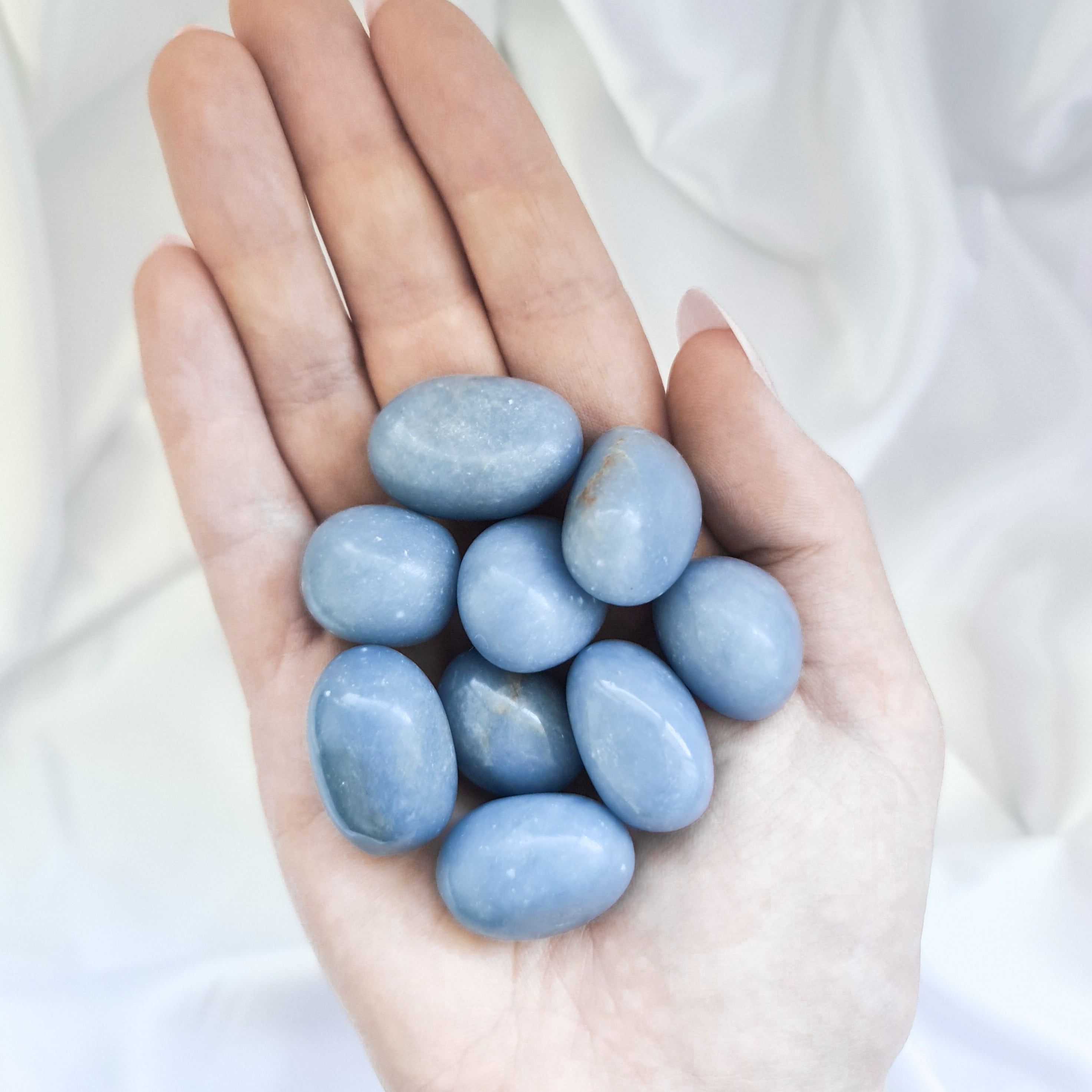 Angelite Tumbled Stones | Celestial Stones Australia – Celestial Crystals