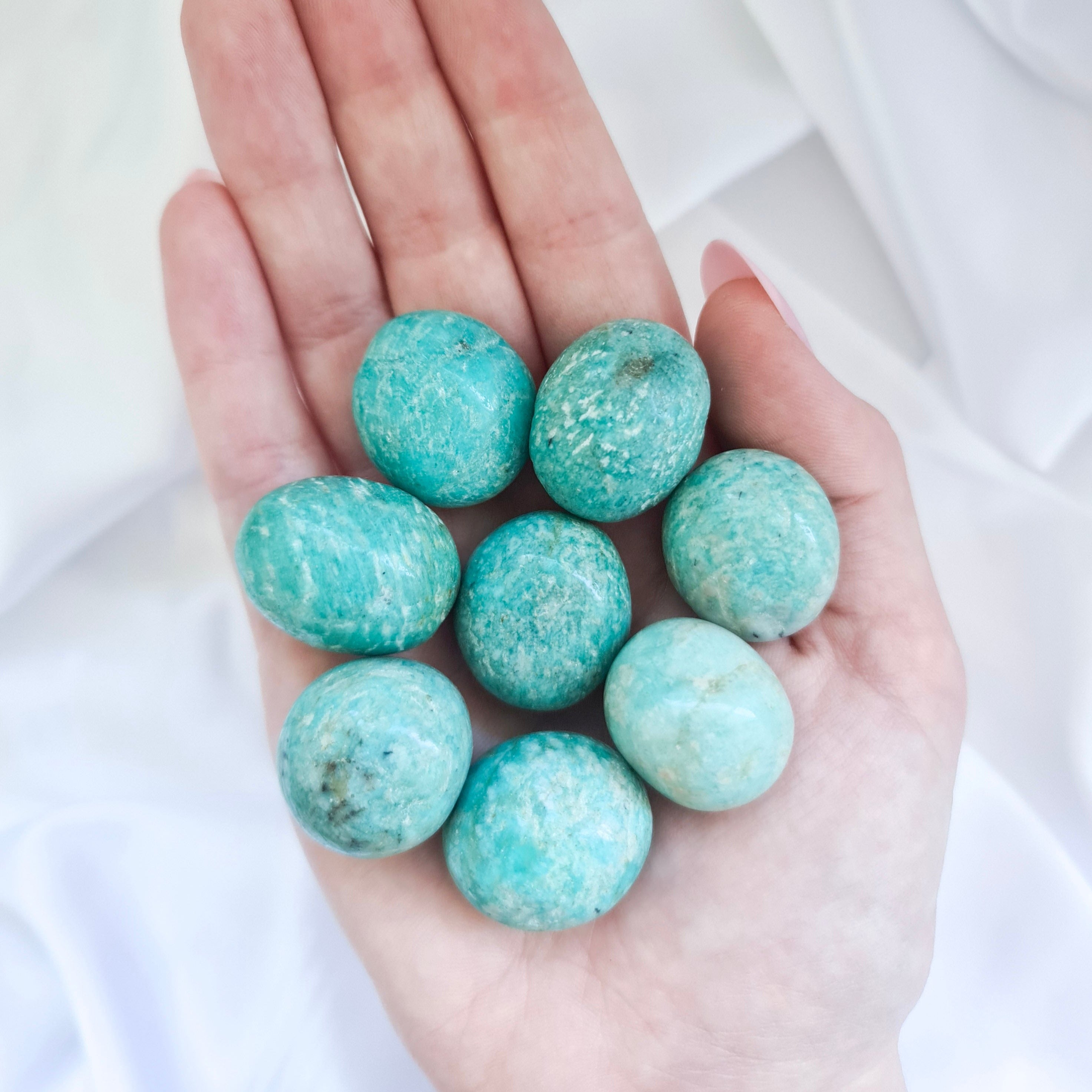 Amazonite Tumbled Stones | Celestial Crystals